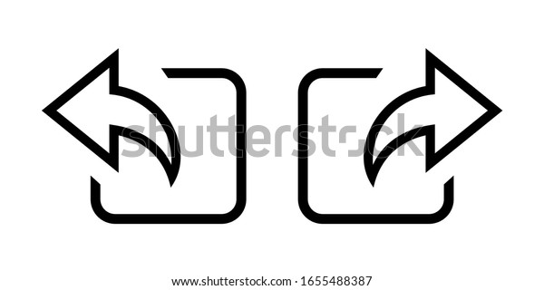 Outline Arrow Shortcut Icon Vector Silhouette Stock Vector (Royalty ...