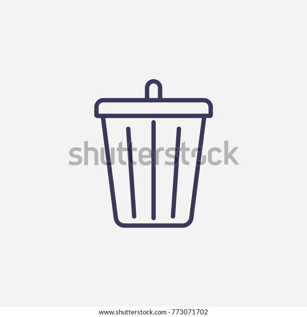 Outline Bin Icon Illustration Vector Symbol Stock Vector (Royalty Free ...