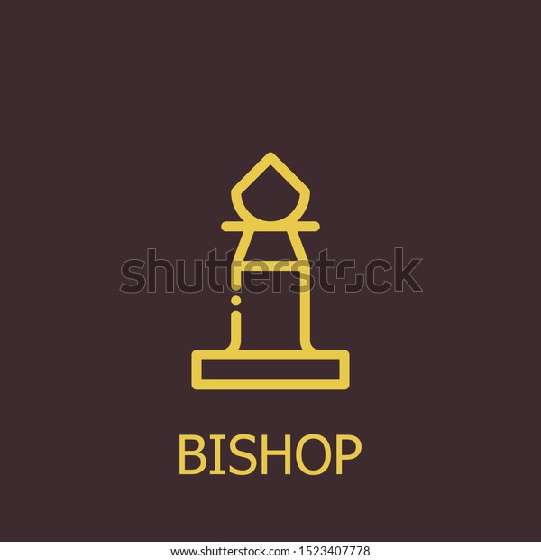 Outline Bishop Vector Icon Bishop Illustration 스톡 벡터(로열티 프리) 1523407778