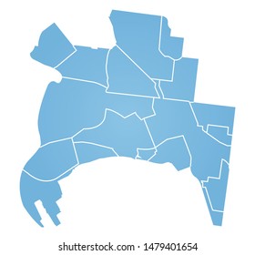 Outline Map Melbourne Districts 스톡 벡터(로열티 프리) 1391416724 | Shutterstock