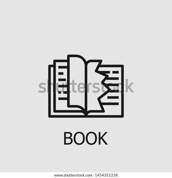 Outline Book Vector Icon Book Illustration Stock Vector (Royalty Free ...
