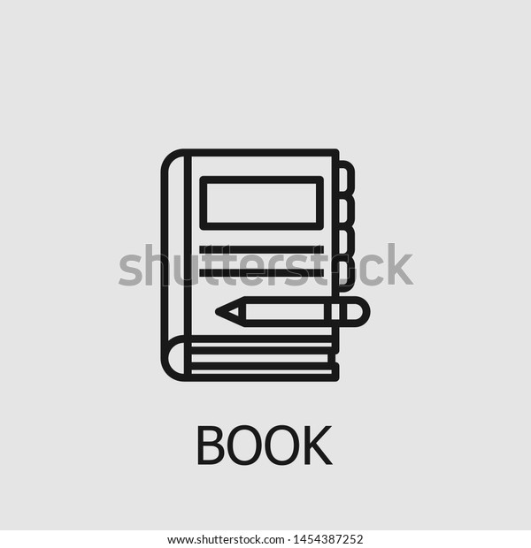 Outline Book Vector Icon Book Illustration Stock Vector (Royalty Free ...