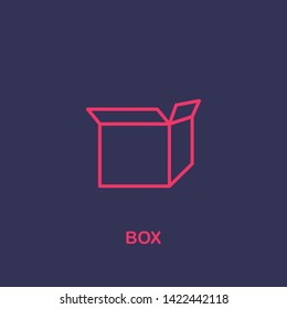 Outline Box Icon Vector Illustration Symbol Stock Vector (Royalty Free ...