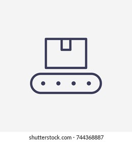 Conveyor Belt Logo Icon Design Four Stock Vector (Royalty Free ...