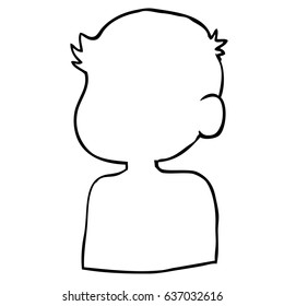 Outline Boy Body Line: เวกเตอร์สต็อก (ปลอดค่าลิขสิทธิ์) 637032616 ...