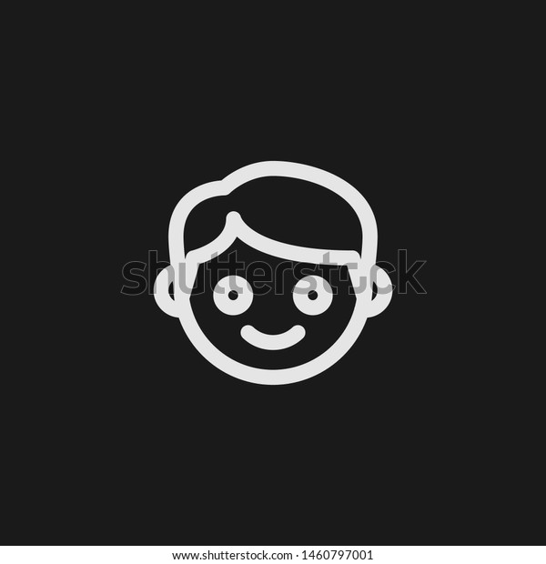 Outline Boy Vector Icon Boy Illustration Stock Vector (Royalty Free ...