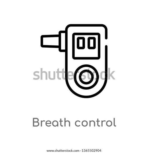 Outline Breath Control Vector Icon Isolated Stock Vector (Royalty Free ...