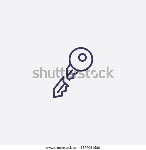 Outline Broken Key Icon Illustration Isolated Stock Vector (Royalty ...