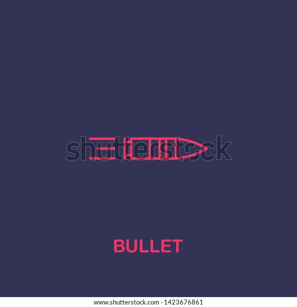 Outline Bullet Iconbullet Vector Illustration Symbol Stock Vector ...