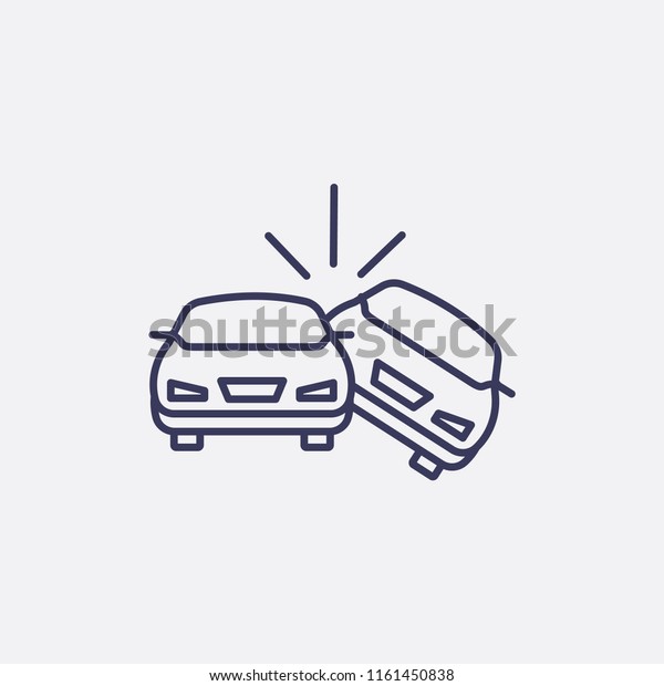 Outline Car Crash Icon Illustrationvectorsign Symbol Stock Vector ... Outline Car Crash Icon Illustrationvectorsign Symbol Stock Vector ...