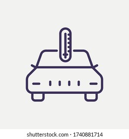 Outline Car Temperature Icon Temperature Vector Stock Vector (Royalty ...