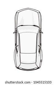 Outline Car Vector Stock Vector (Royalty Free) 1045515103 | Shutterstock