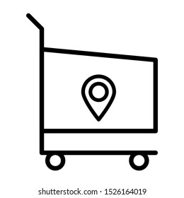 Outline Cart Vector Icon Editable Vector Stock Vector (Royalty Free ...