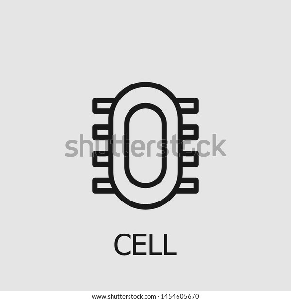 Outline Cell Vector Icon Cell Illustration Stock Vector (Royalty Free ...