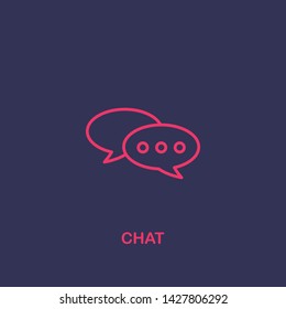 Outline Chat Iconchat Vector Illustration Symbol Stock Vector (Royalty ...