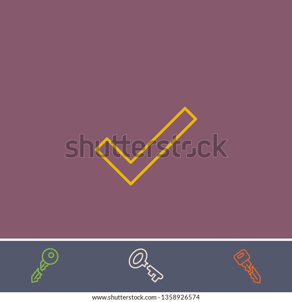 Outline Check Iconbest Check Vector Illustrated Stock Vector (Royalty ...