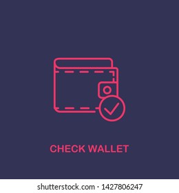 Outline Check Wallet Iconcheck Wallet Vector Stock Vector (Royalty Free ...