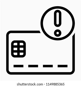 Outline Chip Credit Card Error Pixel Stock Vector (Royalty Free) 1149885665