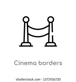 Outline Cinema Borders Vector Icon Isolated Stock Vector (Royalty Free ...
