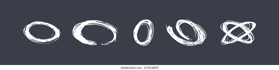 Outline Circles Set Hand Drawing By Stock Vector (Royalty Free ...