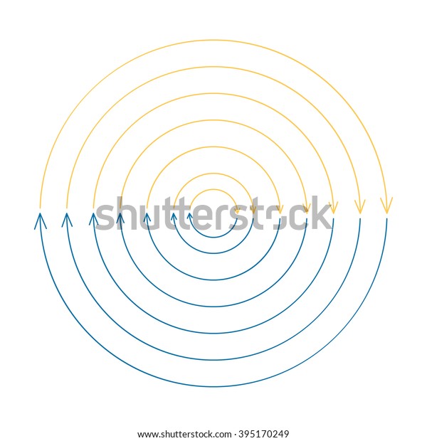 Outline Circular Infographic Arrows Different Radius: Vector có sẵn ...