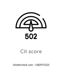 Outline Cit Score Vector Icon Isolated Stock Vector (Royalty Free ...