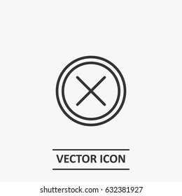 Outline Close Icon Illustration Vector Symbol Stock Vector (Royalty ...