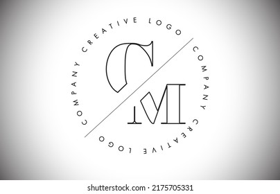 Outline Cm C M Letter Logo Stock Vector (Royalty Free) 2175705331 ...