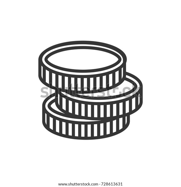 Outline Coin Icon Illustration Vector Symbol Stock Vector (Royalty Free ...