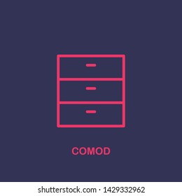 Outline Comod Iconcomod Vector Illustration Symbol Stock Vector ...