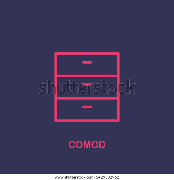 Outline Comod Iconcomod Vector Illustration Symbol Stock Vector ...