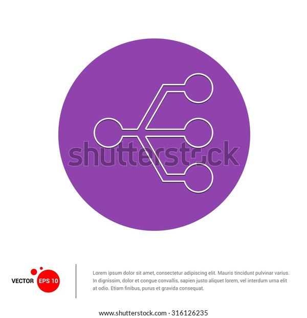 Outline Connect Icon Vector Illustration Flat Stock Vector (Royalty ...
