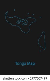 Outline Country Border Map Tonga Stock Vector (Royalty Free) 1977307499 ...