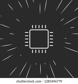 Outline Cpu Icon Illustration Isolated Vector Stock Vector (Royalty ...