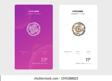 Outline Cyclone Icon Design Concept On Stock Vector (Royalty Free ...