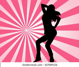 Outline Dancing Girls Stock Vector (Royalty Free) 107009156