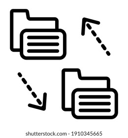 Outline Design Icon Folder Transfer Stock Vector (Royalty Free ...