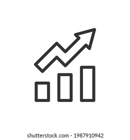 Outline Design Increase Icon Premium Symbol Stock Vector (Royalty Free ...