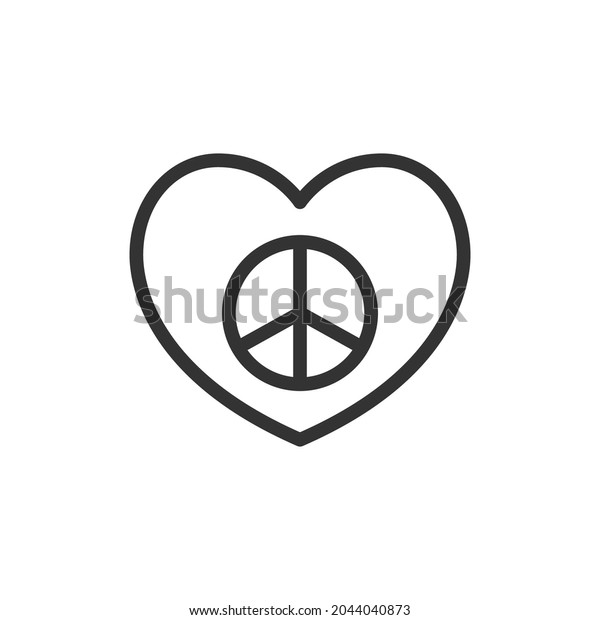 Outline Design Peace Icon Premium Symbol Stock Vector (Royalty Free ...