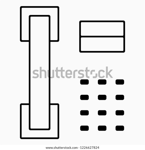 Outline Desk Phone Vector Icon Stock Vector (Royalty Free) 1226627824 ...