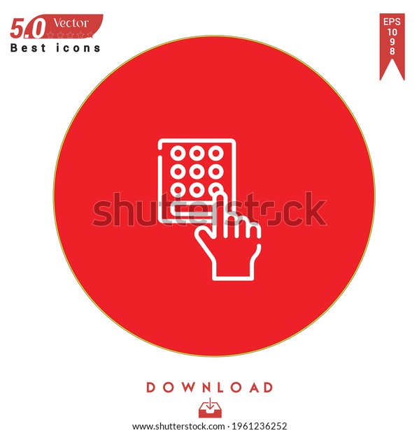 Outline Dial Pad Icon Dial Pad Stock Vector (Royalty Free) 1961236252 ...