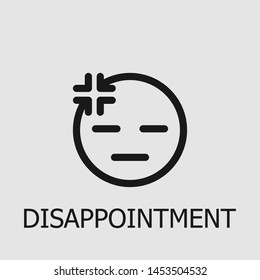 Outline Disappointment Vector Icon Disappointment Illustration Stock ...
