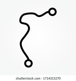 Outline Distance Map Icon Design Stock Vector (Royalty Free) 1714315270 ...
