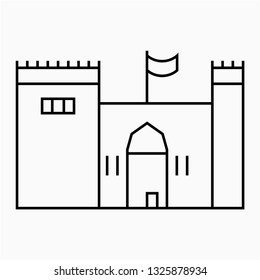 Outline Doha Fort Pixel Perfect Vector Stock Vector (Royalty Free ...