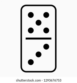 Outline Domino Vector Icon Stock Vector (Royalty Free) 1293676753 ...