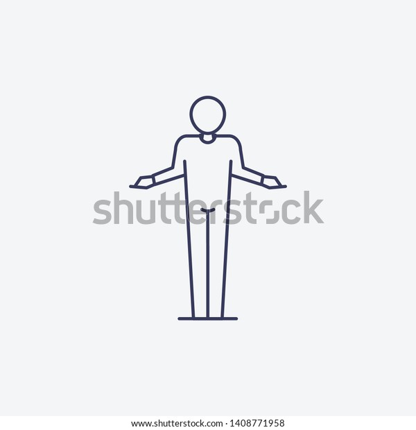 Outline Dont Know Icon Illustration Isolated Stock Vector (Royalty Free ...