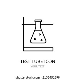 Outline Drawing Test Tube Vector Drawing: стоковая векторная графика ...