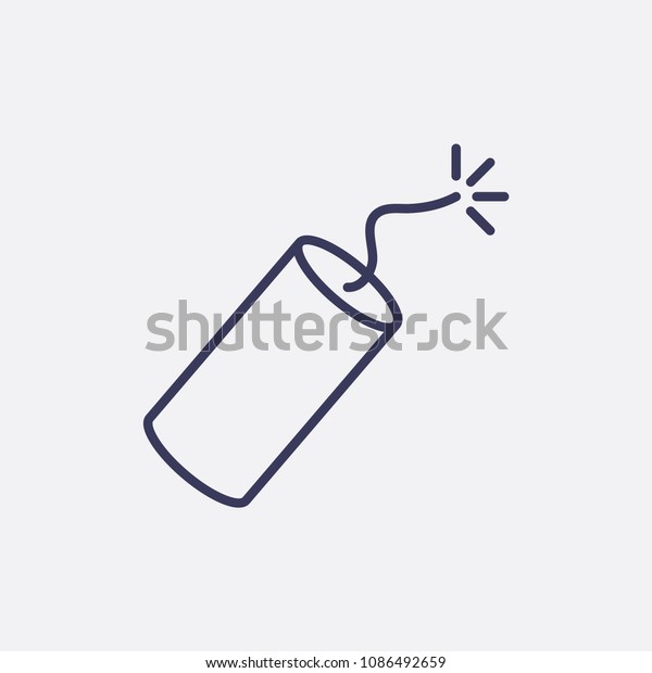 Outline Dynamit Icon Illustrationvector Tnt Signbomb Stock Vector ...