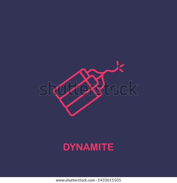 Outline Dynamite Icondynamite Vector Illustration Symbol Stock Vector ...