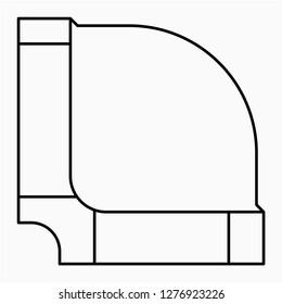 Outline Elbow Pipe Vector Icon Stock Vector (Royalty Free) 1276923226 ...